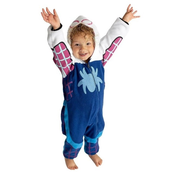 Marvel | Pajamas | Marvel Blue And Pink Kids Pajamacostume Onesie 3t ...